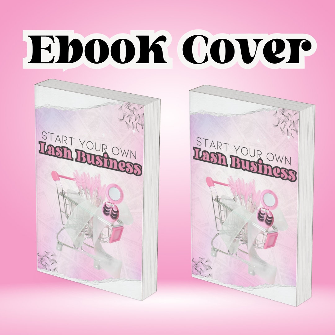Lash Ebook Cover Template, Editable Ebook Cover, Pink Book, Lash Tech ...