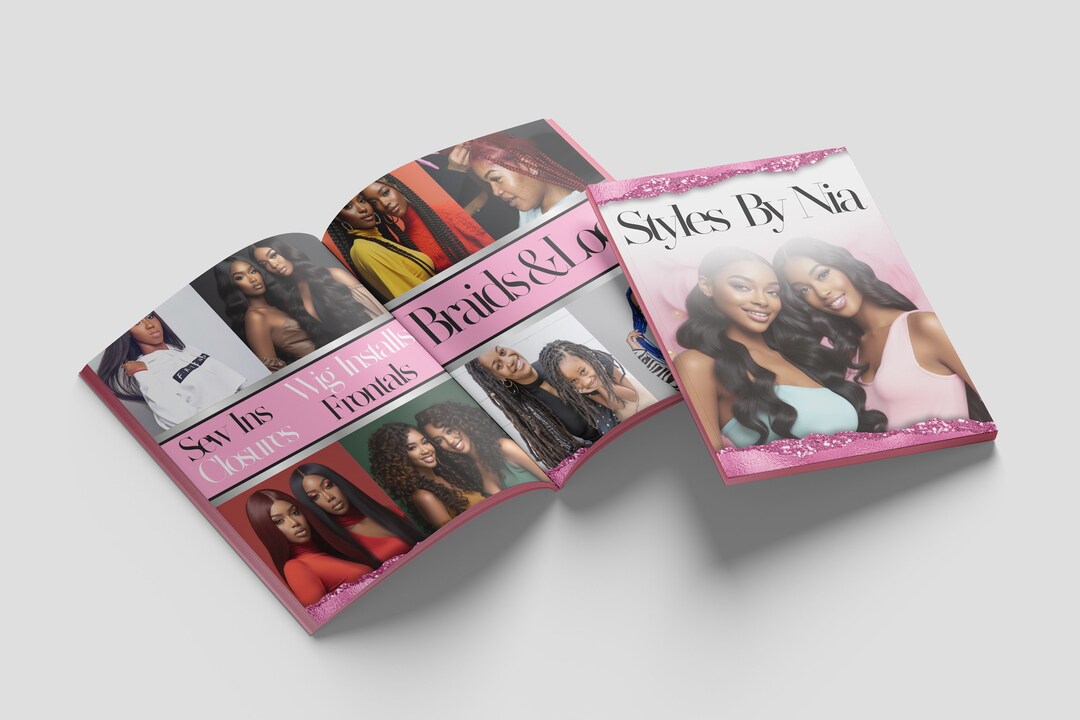 Hair Stylist Trendy Magazine Template - Etsy