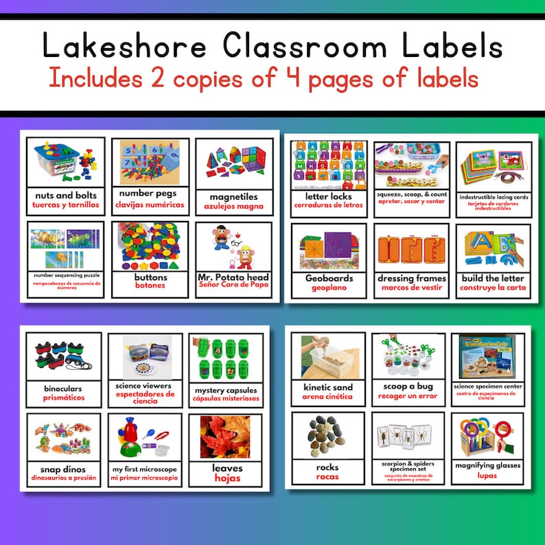 Lakeshore Classroom Labels - Etsy