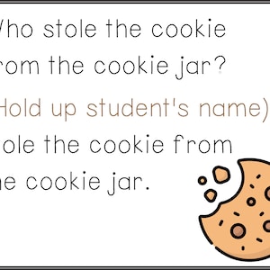 Who Stole the Cookie From the Cookie Jar Game - Etsy