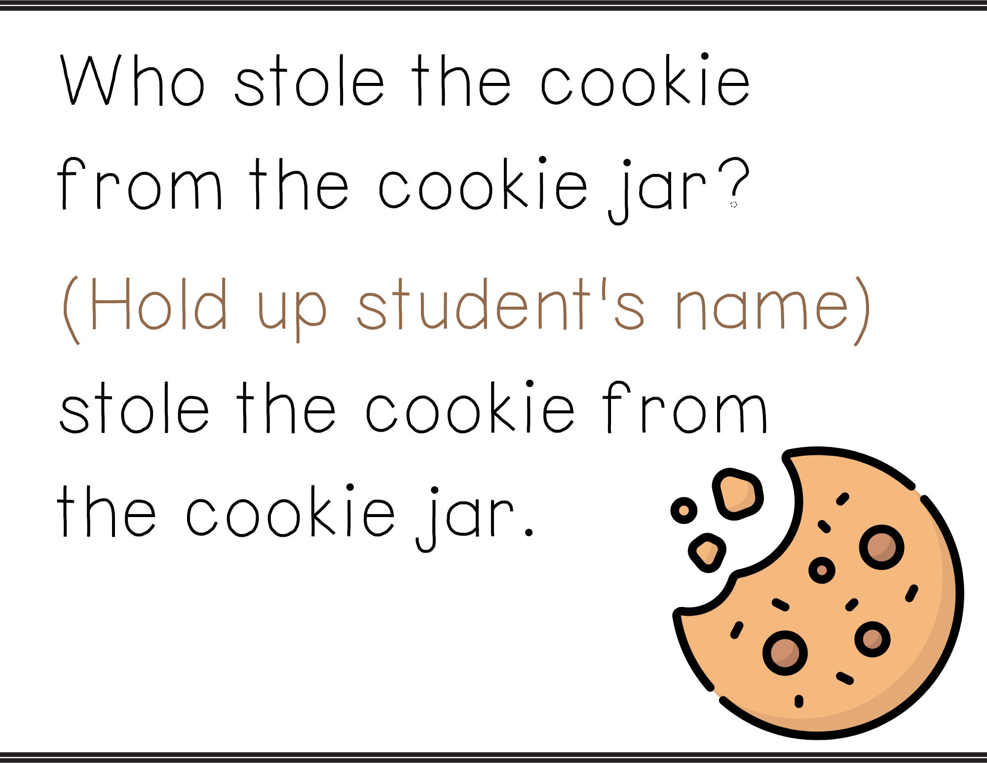 Who Stole the Cookie From the Cookie Jar Game - Etsy