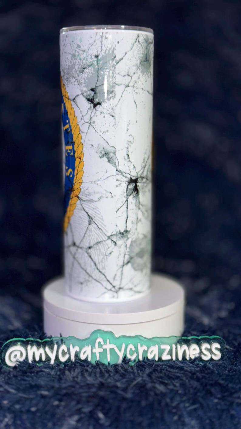 United States Navy -sublimated Tumbler-epoxy Free-ready to Ship 20oz ...