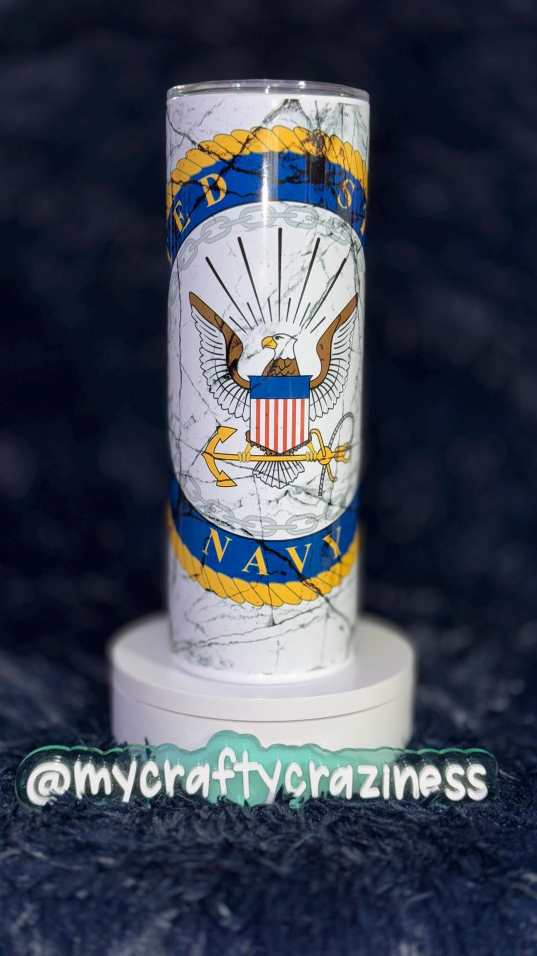 United States Navy -sublimated Tumbler-epoxy Free-ready to Ship 20oz ...