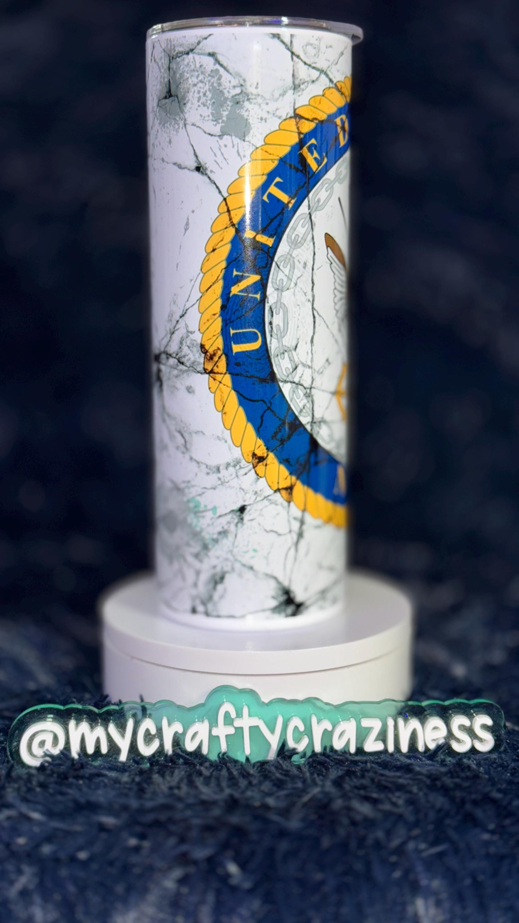 United States Navy -sublimated Tumbler-epoxy Free-ready to Ship 20oz ...