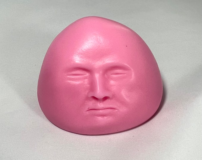 Silicone Human Faced Pink Blob Stress Ball Squishy Toy - Etsy
