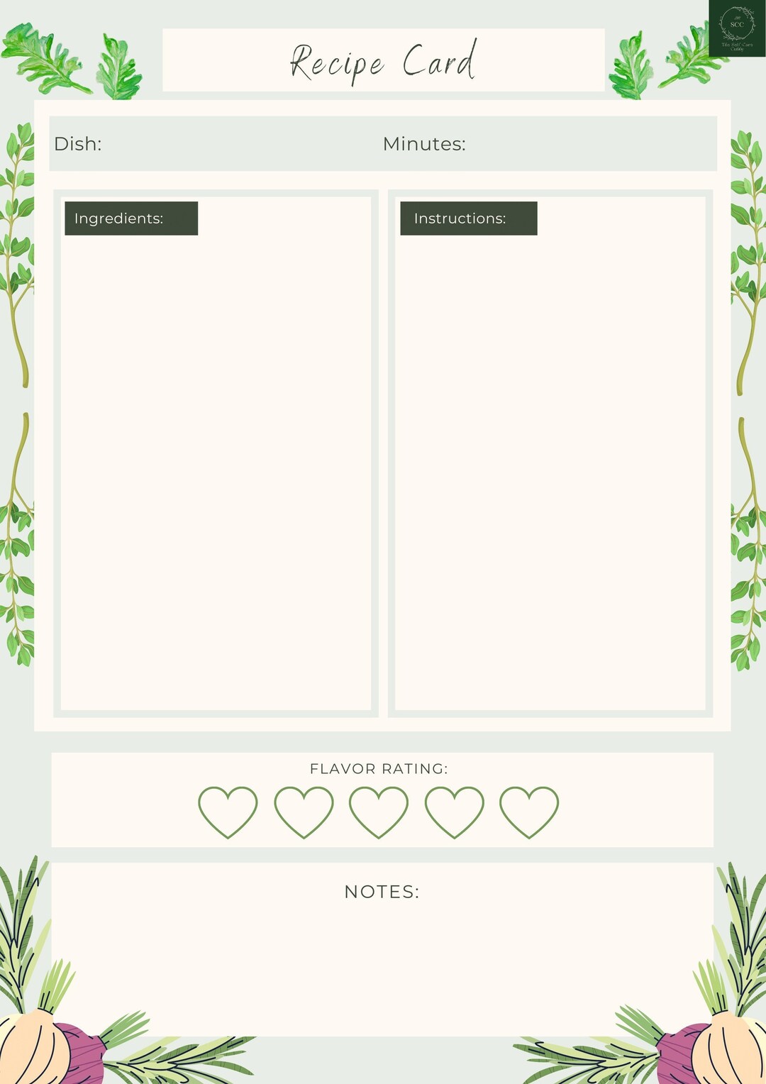 Recipe Card, an Easy Way to Keep Track of and Recreate Your Favorite ...
