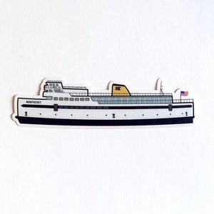 Nantucket Steamship Ferry Boat Sticker (special Edition) - Etsy