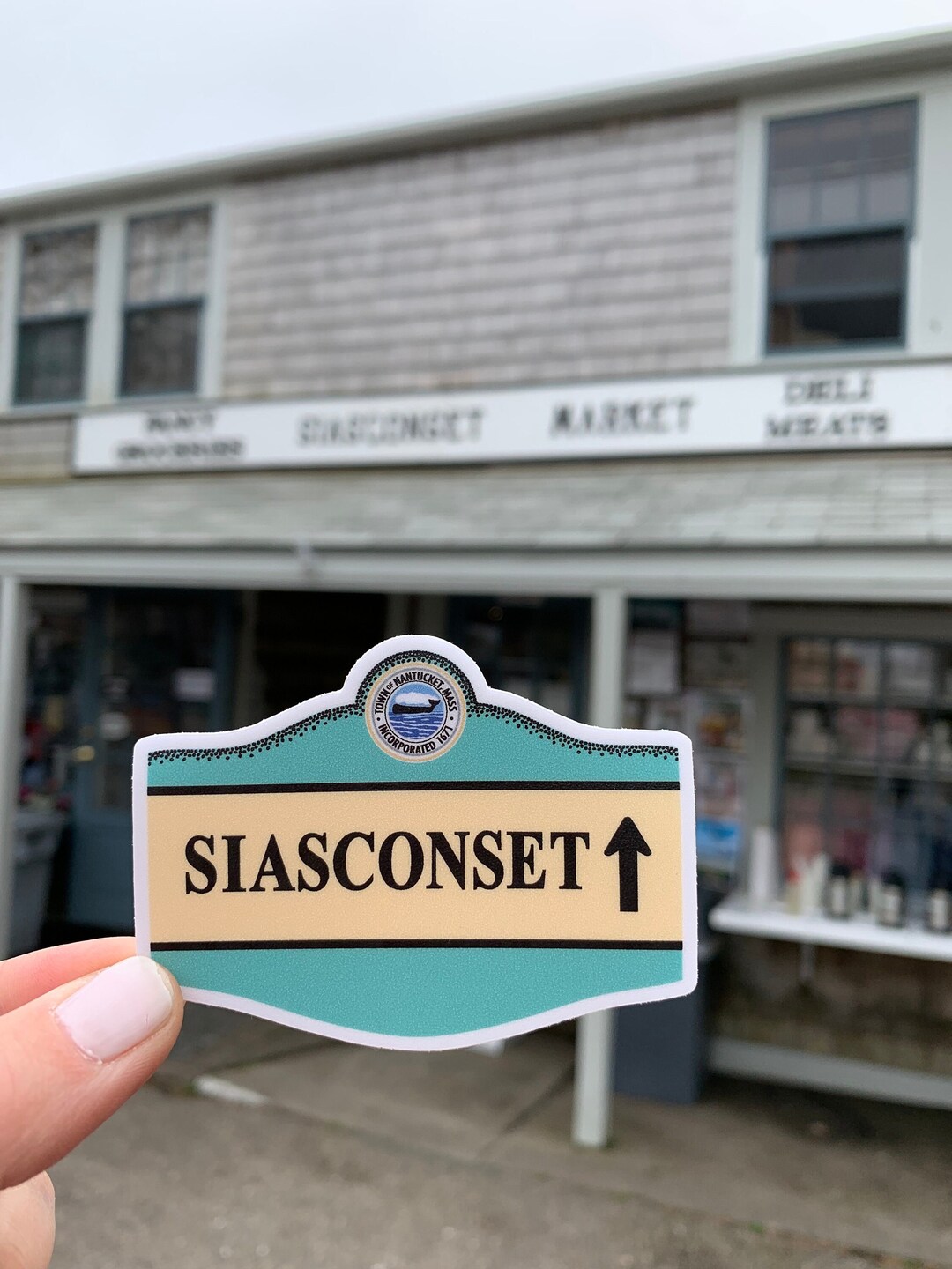 Siasconset Nantucket Town Sign Sconset Sticker Vinyl Die-cut Indoor ...