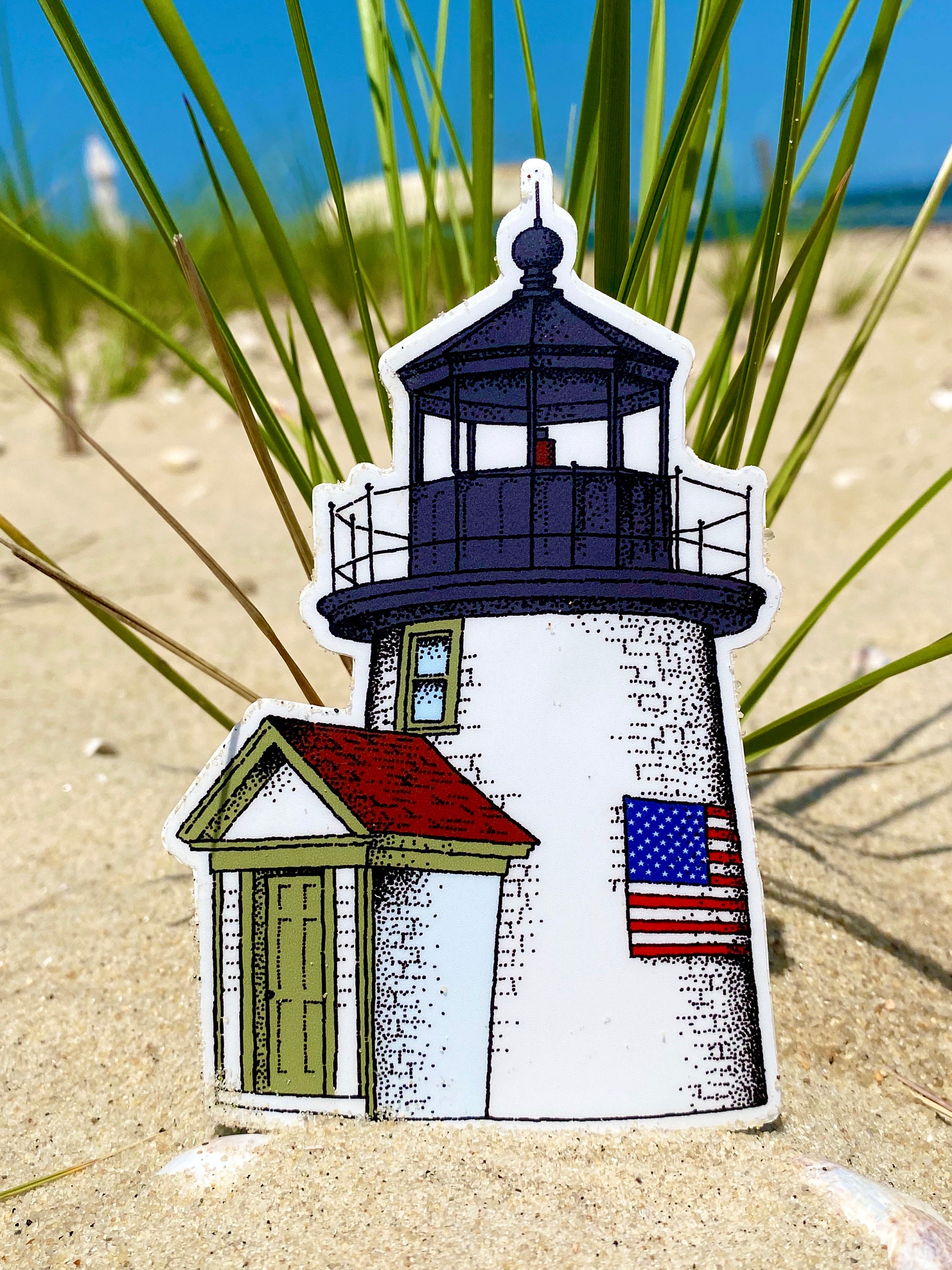 Brant Point Lighthouse Nantucket Sticker Decal Vinyl Die-cut | Etsy