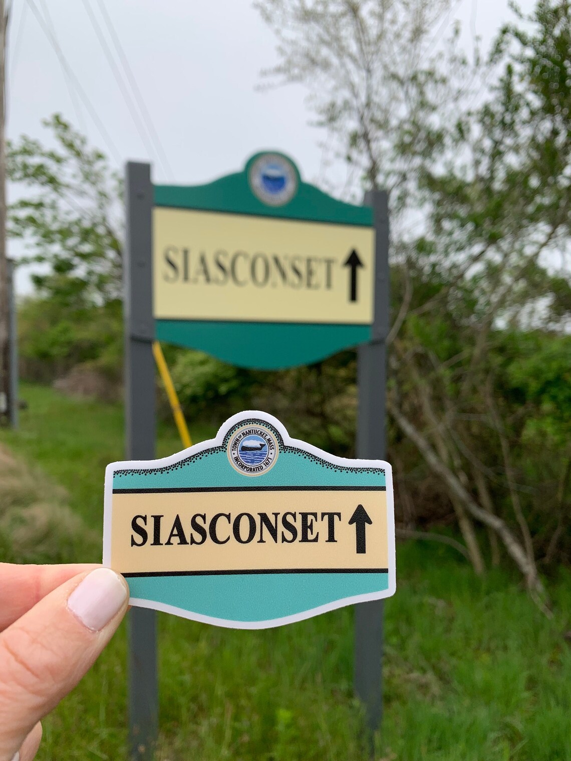 Siasconset Nantucket Town Sign Sconset Sticker Vinyl Die-cut Indoor ...