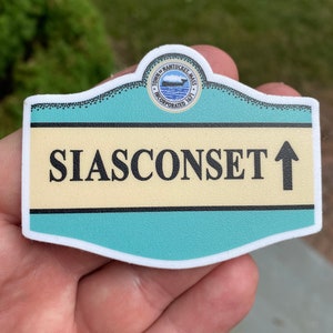 Siasconset Nantucket Town Sign Sconset Sticker Vinyl Die-cut Indoor ...