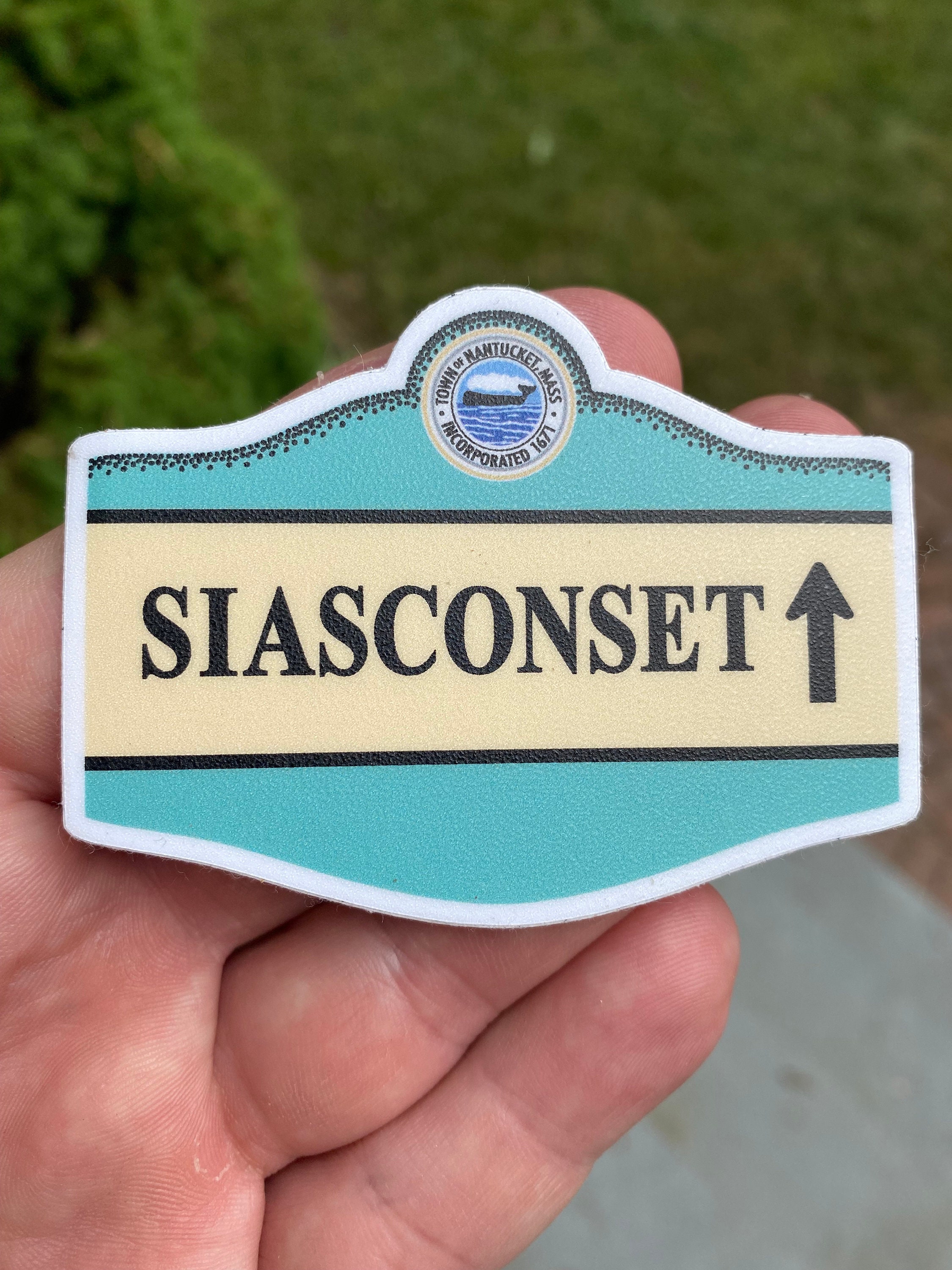 Siasconset Nantucket Town Sign Sconset Sticker Vinyl Die-cut Indoor ...