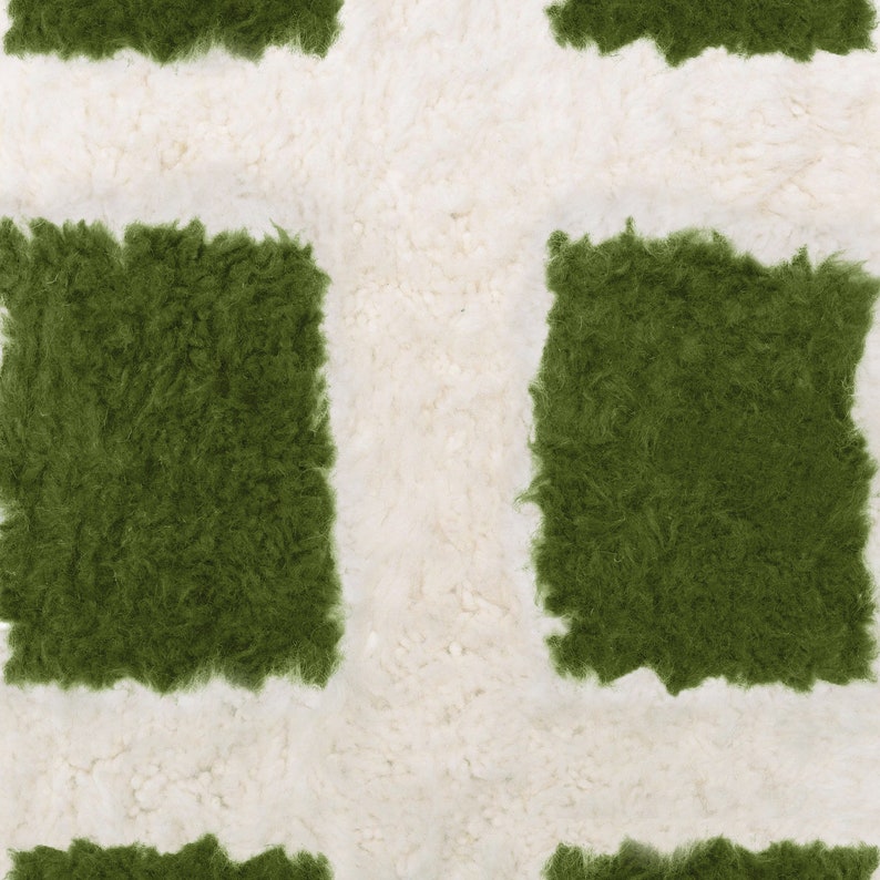 MOROCCAN Green CHECKERED RUG Berber Checker Rug Beni Ourain - Etsy