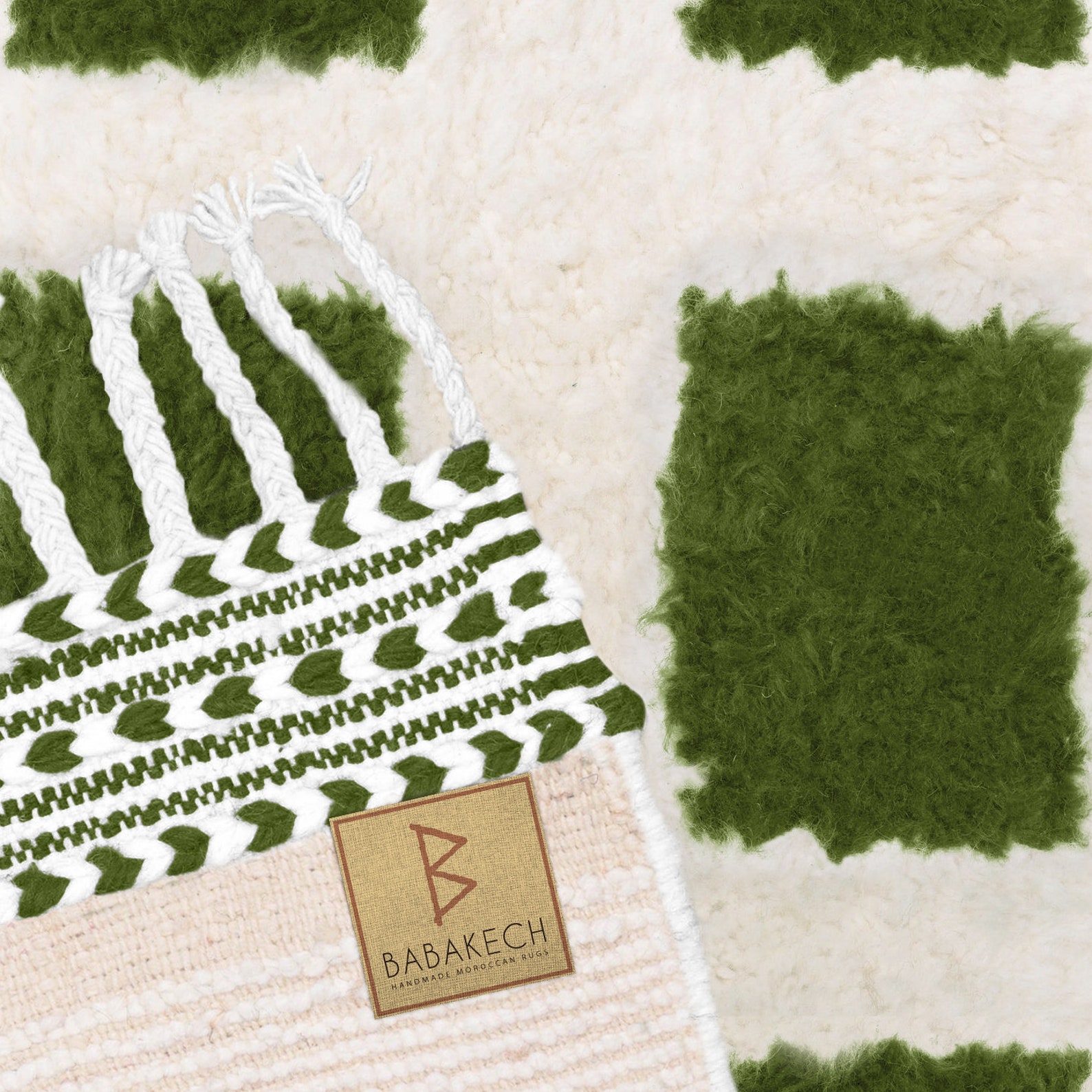 MOROCCAN Green CHECKERED RUG Berber Checker Rug Beni Ourain - Etsy