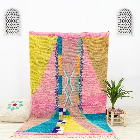 Contemporary Large Rug Moroccan Rug Area Rug Boujaad - Etsy