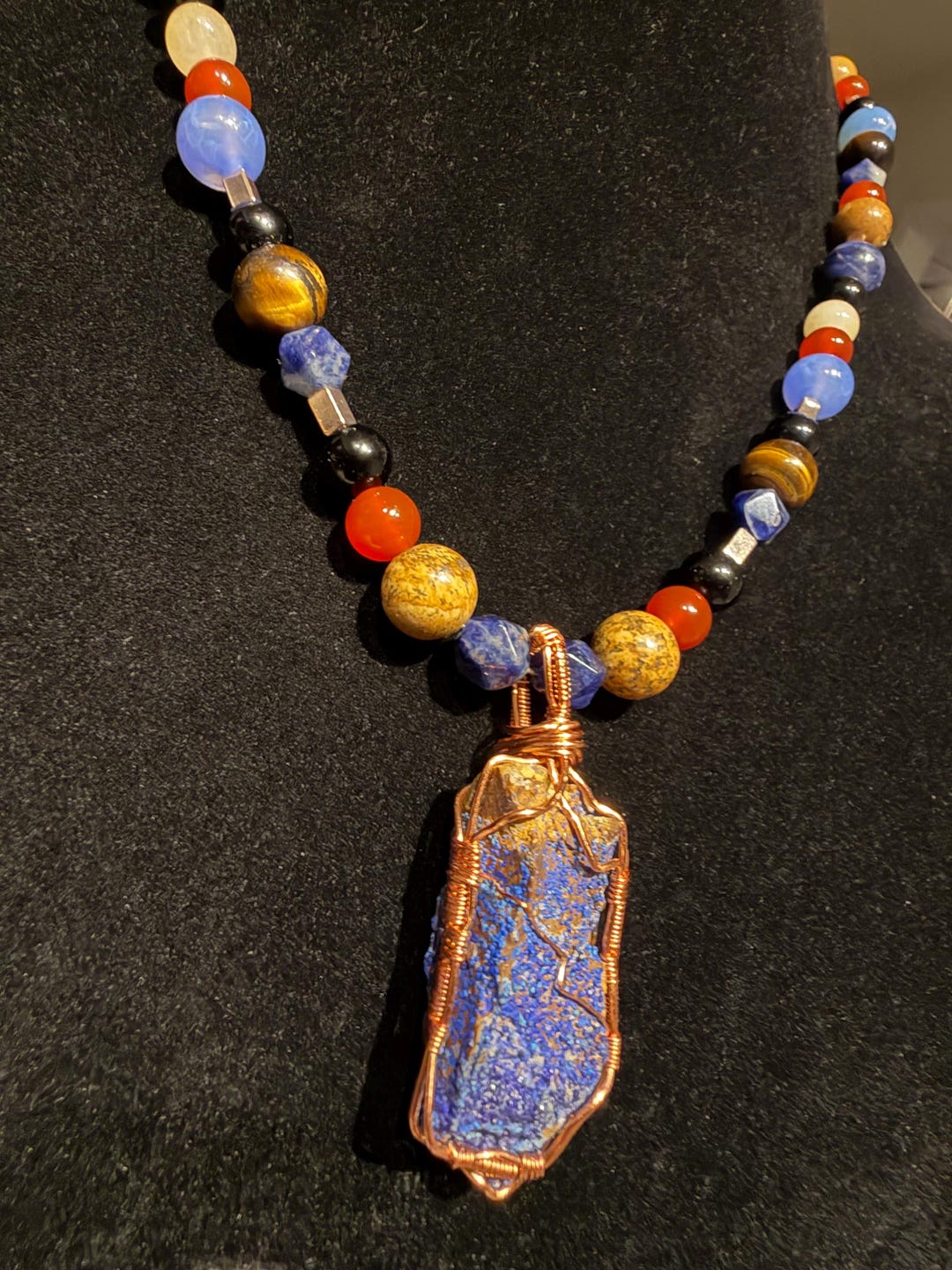 Guardian Jewel: Azurite (stone of Heaven)- Hand Wrapped Necklace - Etsy