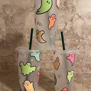 Glow in the Dark Ghost Cup; 24 Oz Glow in the Dark Cold Cup; Halloween ...