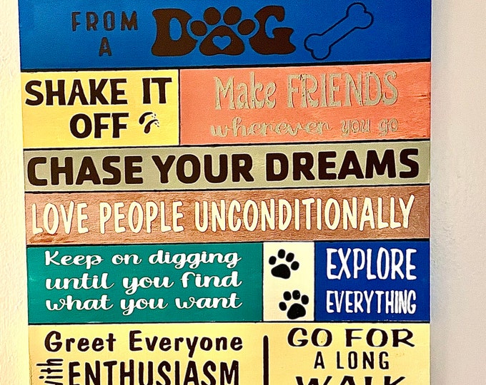 Dog Rules Funny Novelty Metal Sign 9x12 / Animal Pet Owners Lovers ...