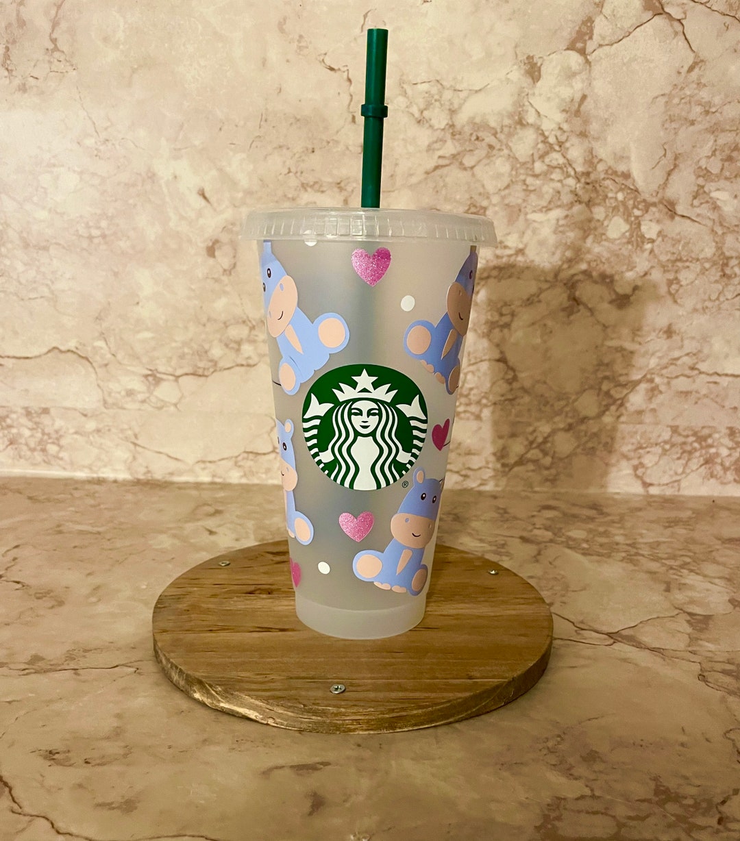 Happy Hippo Reusable Color Changingtumbler; 24 Oz Reusable Cold Cup ...