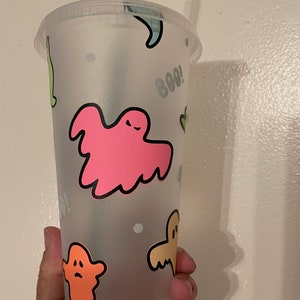 Glow in the Dark Ghost Cup; 24 Oz Glow in the Dark Cold Cup; Halloween ...