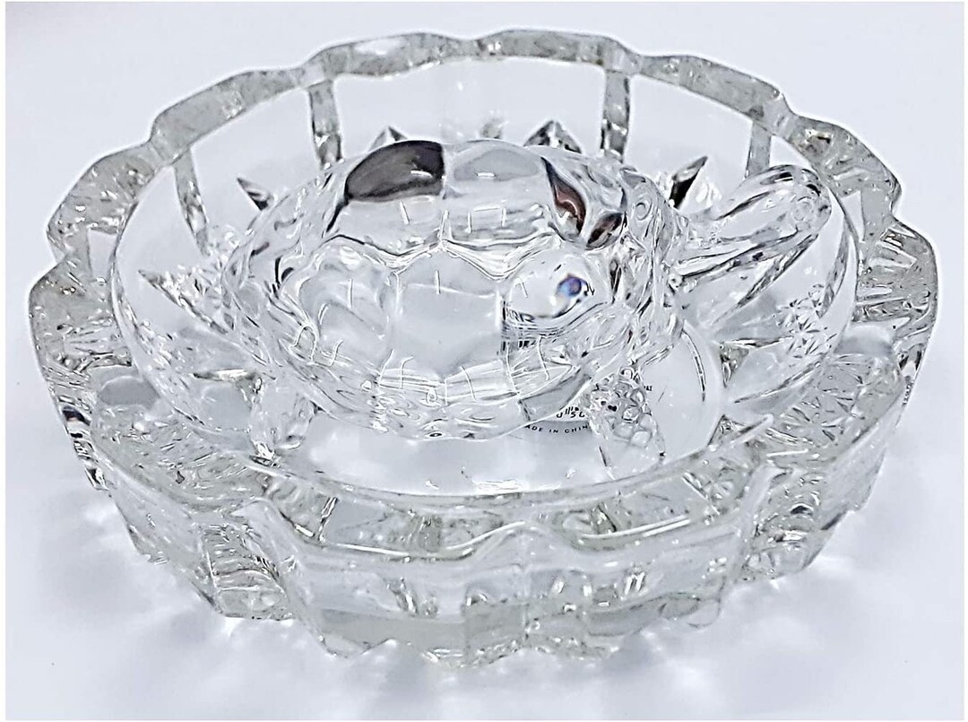 Vastu Feng Shui Tortoise Reiki Crystals Glass Turtle With Glass Plate ...