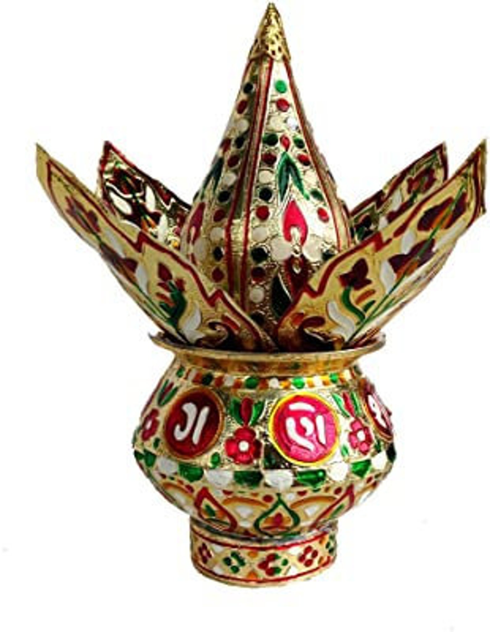 Mangal Kalash Set Withtraditional Meenakari Art Work for Puja,temple ...