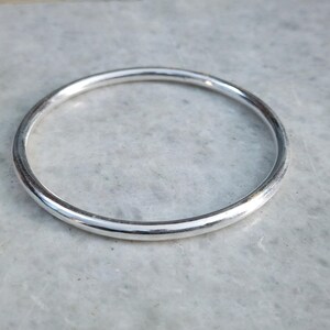 Solid 925 Sterling Silver Bangle, Thick Heavy Silver Bangle, Chunky ...