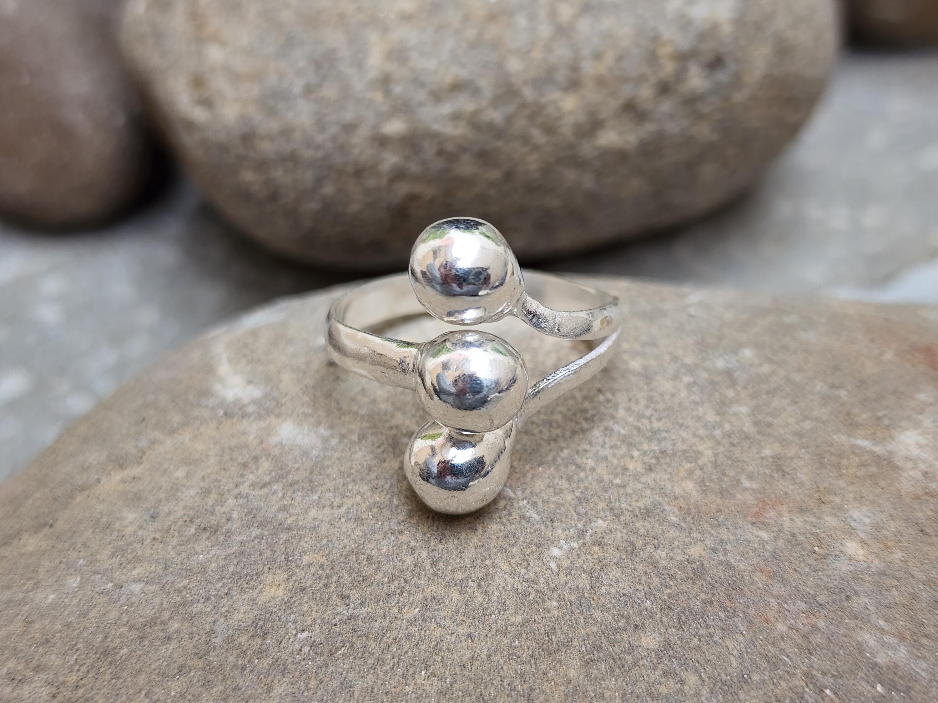 Three Ball Ring - Etsy Three Ball Ring - Etsy