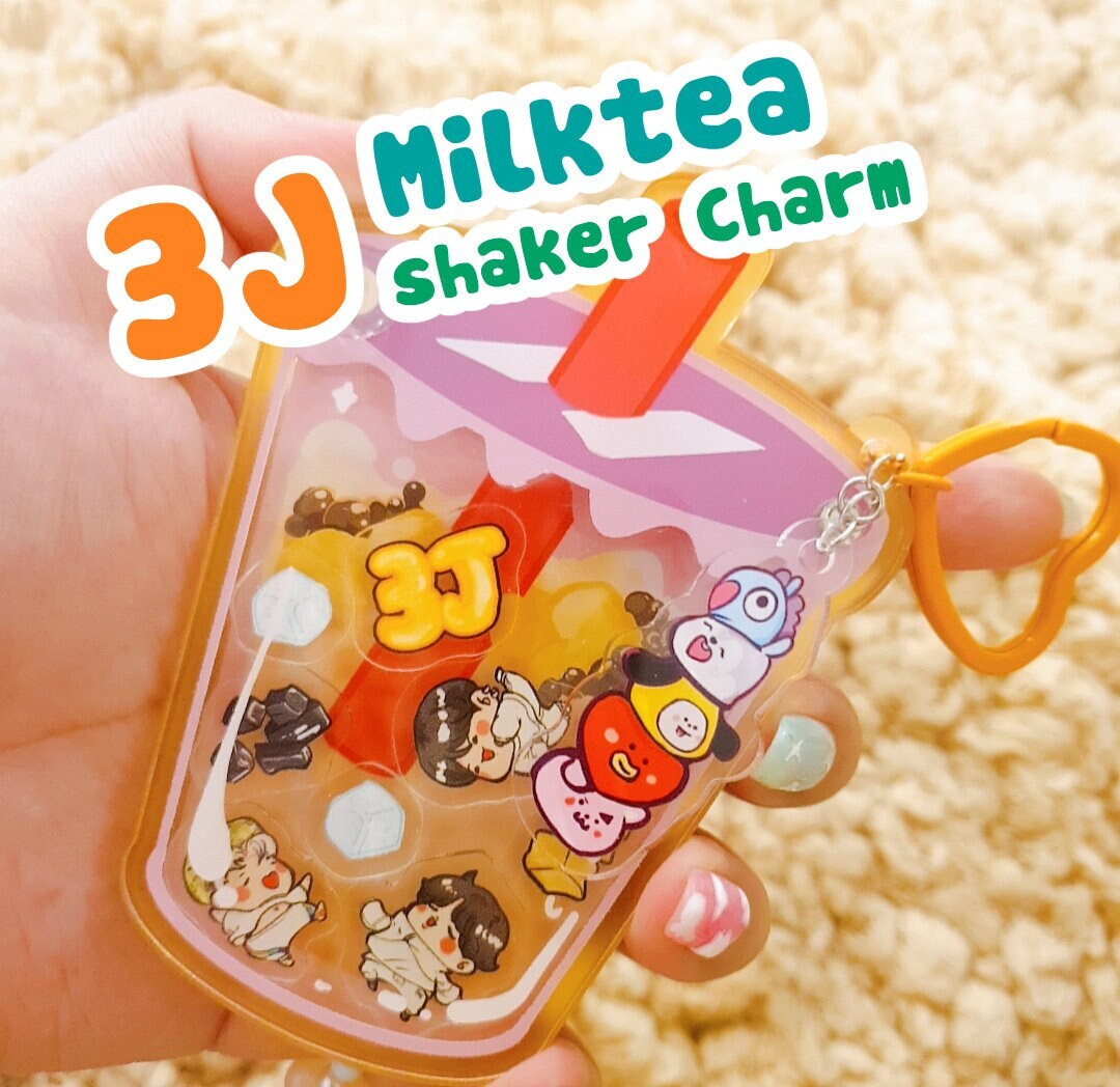 BTS 3J - J-hope, Jimin, Jungkook Milk Tea Shaker Charm - Etsy