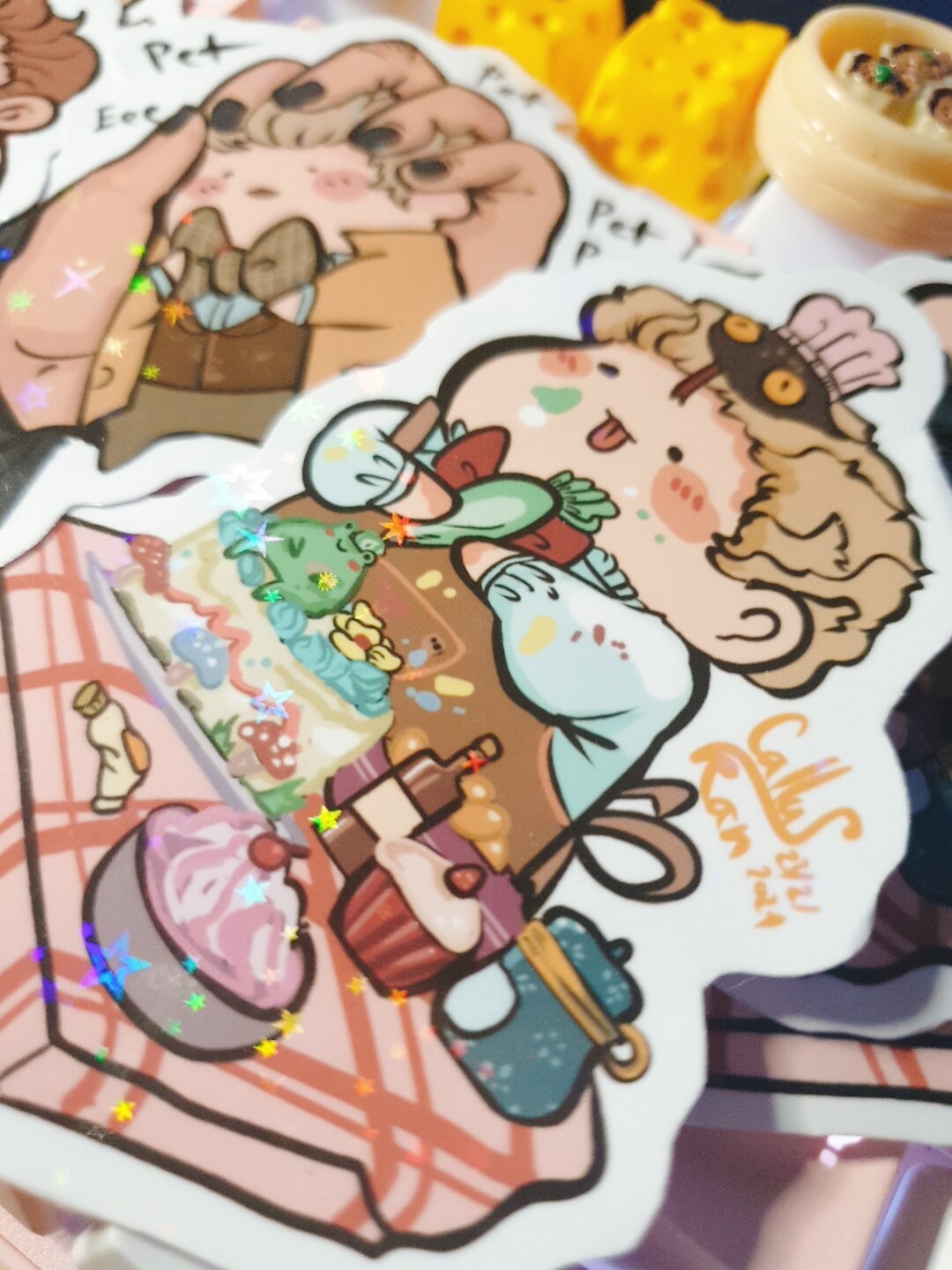 Bite-sized Stickers Set - Etsy