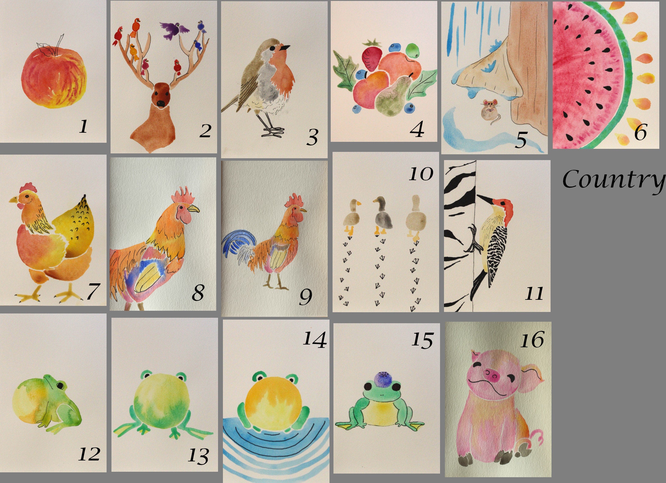 Handmade Watercolor Cards - Etsy