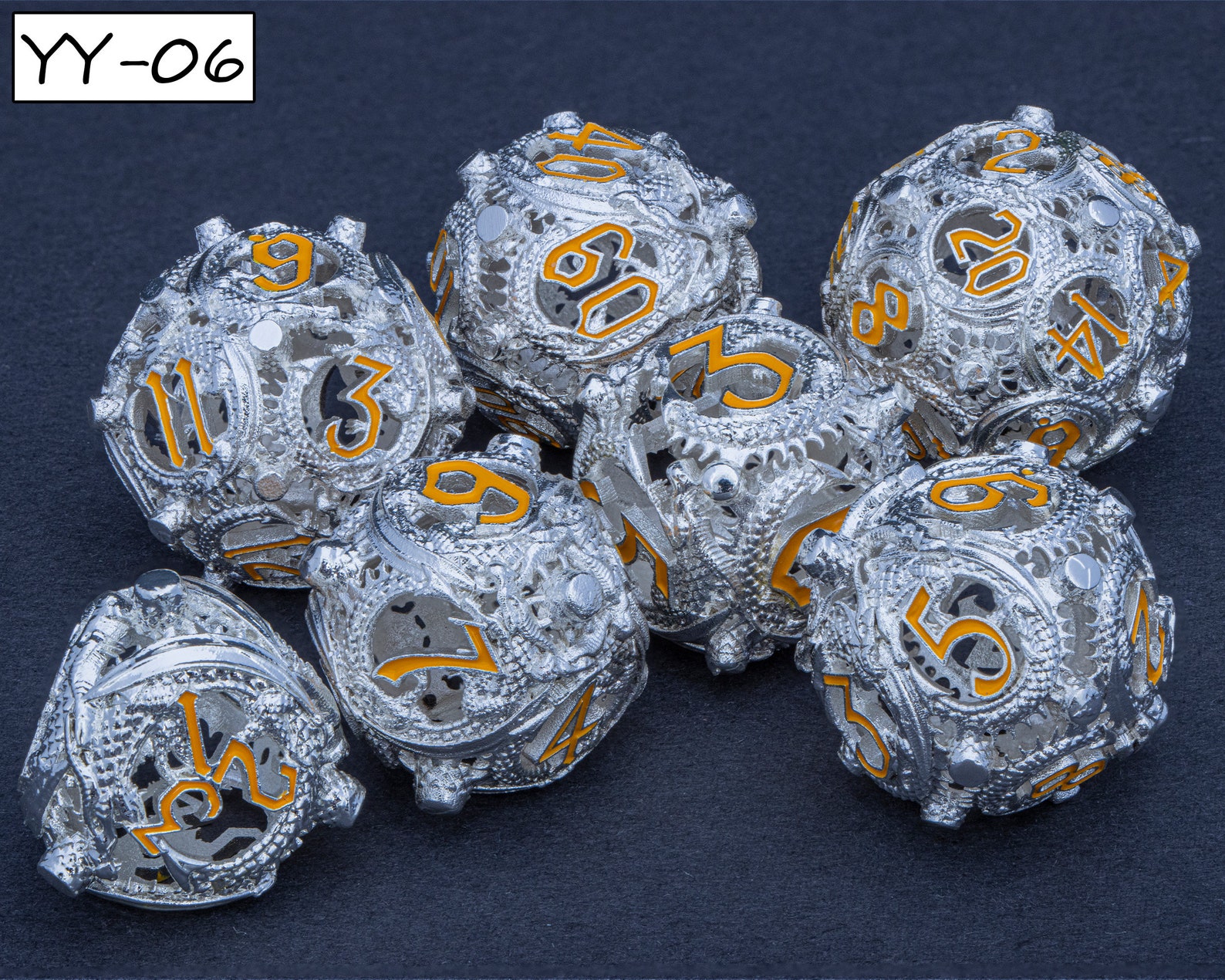 Dnd Dragon D20 Metal Polyhedral RPG Drip Blood D6 Hollow - Etsy