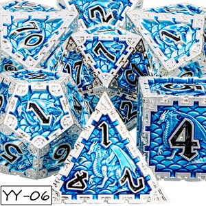 D20 Dnd Blood Dripping Dragon D6 Metal Polyhedral RPG Handmade - Etsy