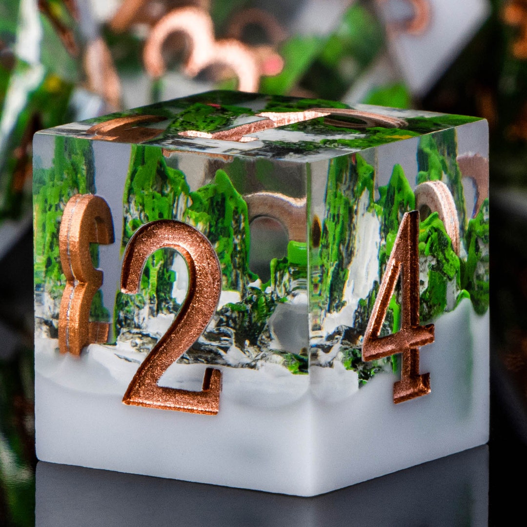 7PCS DND Waterfall Sharp Edge Dice Set RPG Dungeons and Dragons ...