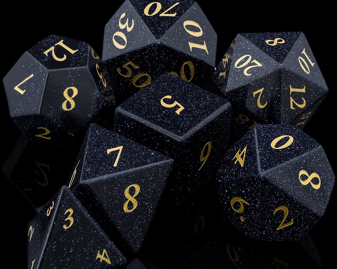 Dnd Black Gem Sharp Edge Handmade RPG Polyhedral D and D Dice Set for ...