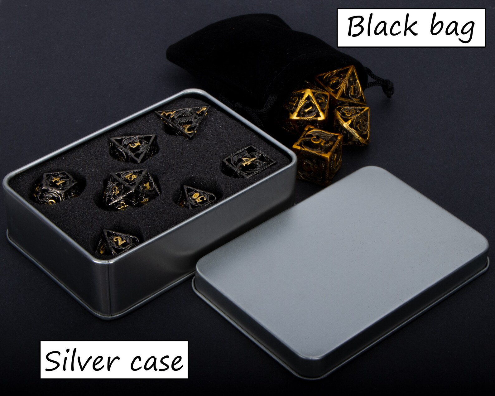 Dnd Dragon D20 Metal Polyhedral RPG Drip Blood D6 Hollow - Etsy