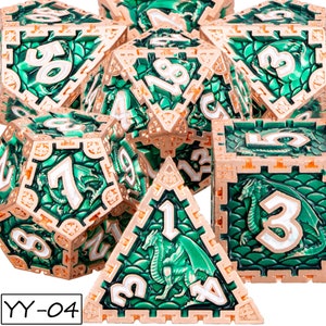 D20 Dnd Blood Dripping Dragon D6 Metal Polyhedral RPG Handmade - Etsy