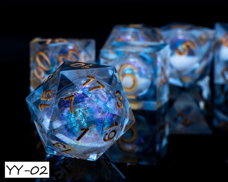 DD D6 Green Liquid Flow Core RPG Polyhedral Sharp Edge - Etsy