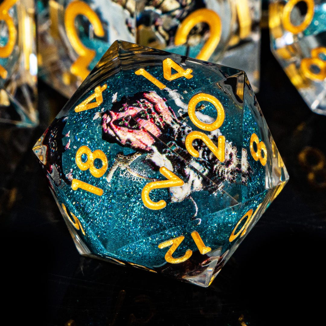 Sun Wukong Dnd Liquid Flow Core Resin Sharp Edge Dice for DD D20 ...