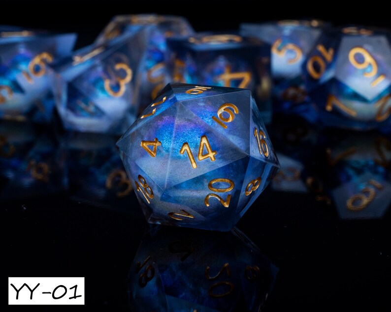 DD D6 Green Liquid Flow Core RPG Polyhedral Sharp Edge - Etsy