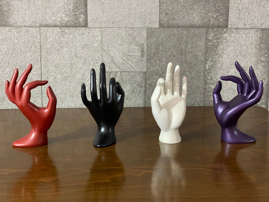 Resin Rings Hand Display, Jewelry Ring Display, Resin Handmade Hand ...