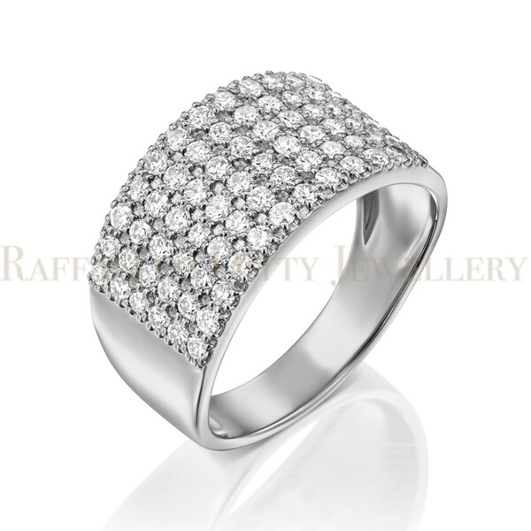 Multi Row Diamond Ring - Etsy