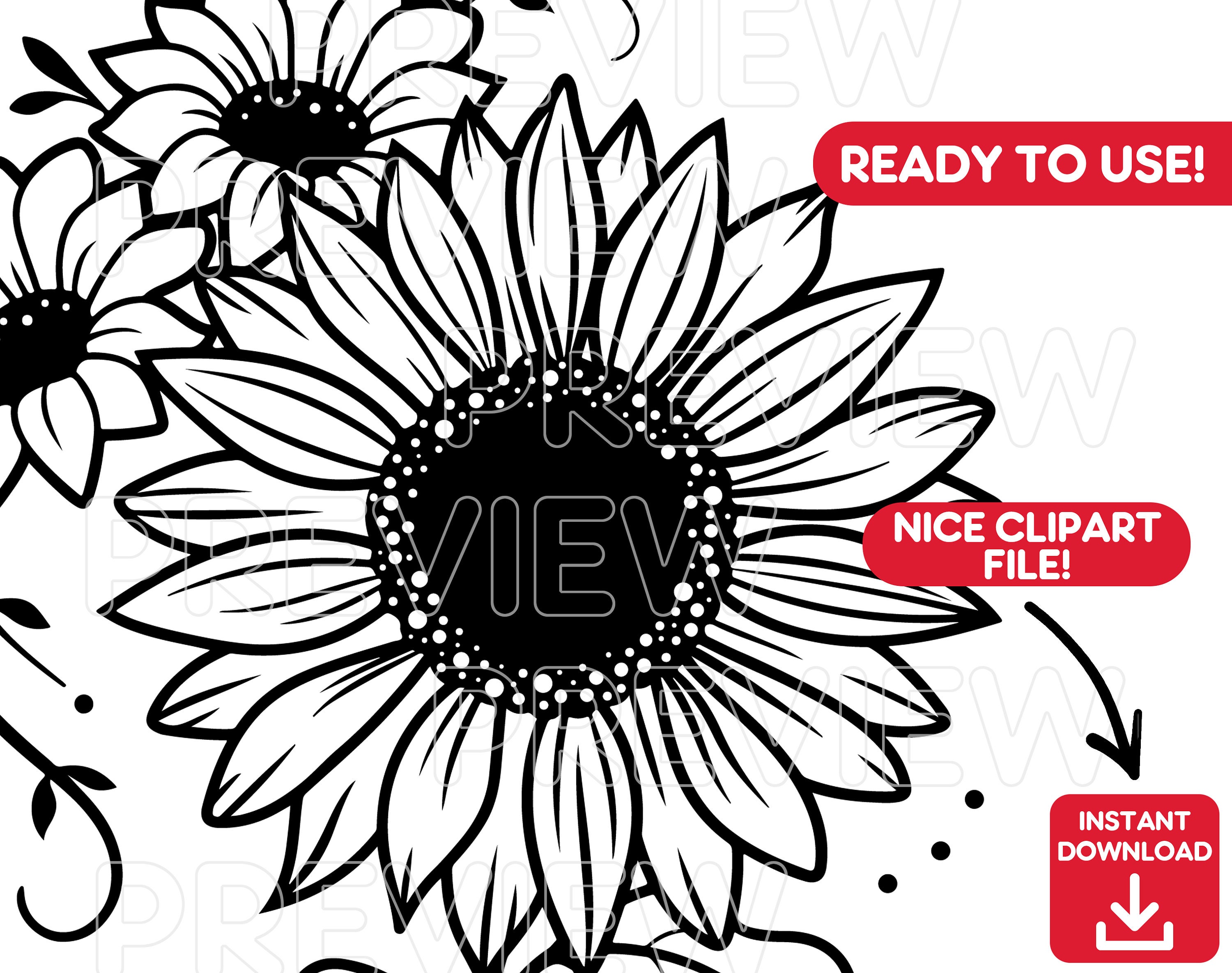 Girl Sunflower svg Sunflower Cutting File Laurel svg | Etsy