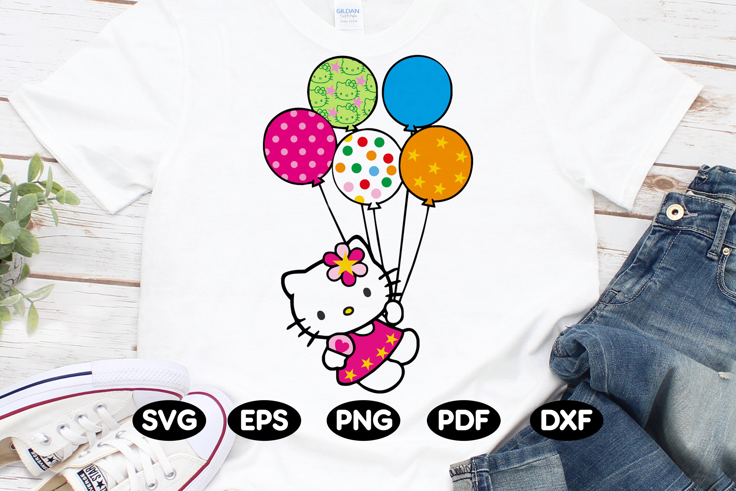 Hello Kitty vectorized image in svg png dxf and pdf formats | Etsy