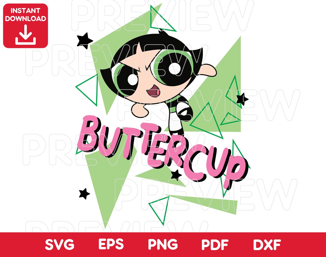 Buttercup Powerpuff Girls Svg 5 Svg Dxf Cricut Silhouette Etsy Porn