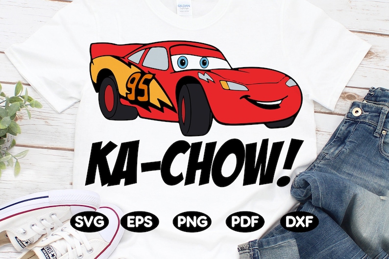 Ka chow svg Cars svg Cars clipart Lightning Mcqueen svg | Etsy