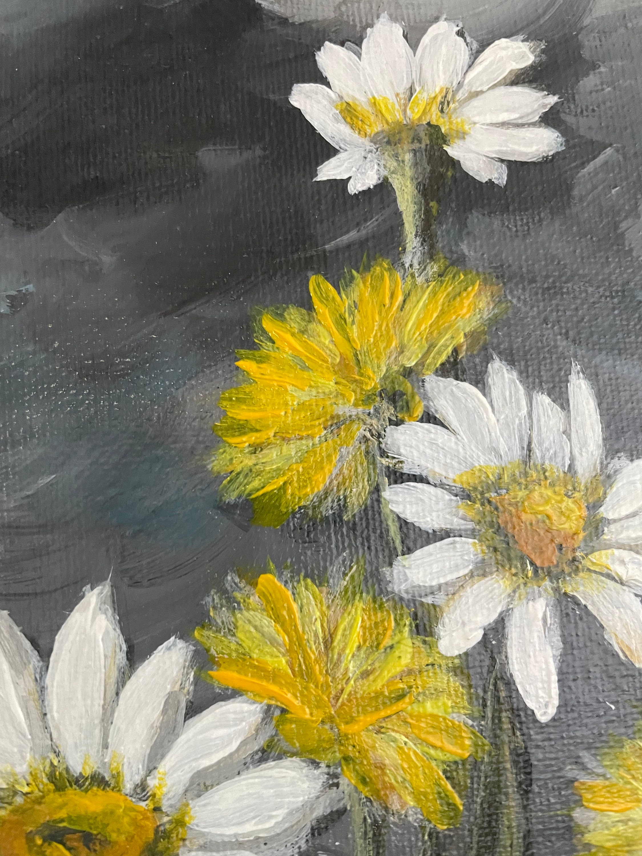 Daisy Flowers Painting Floral Wall Art Decor Flowers Gift for Her ...