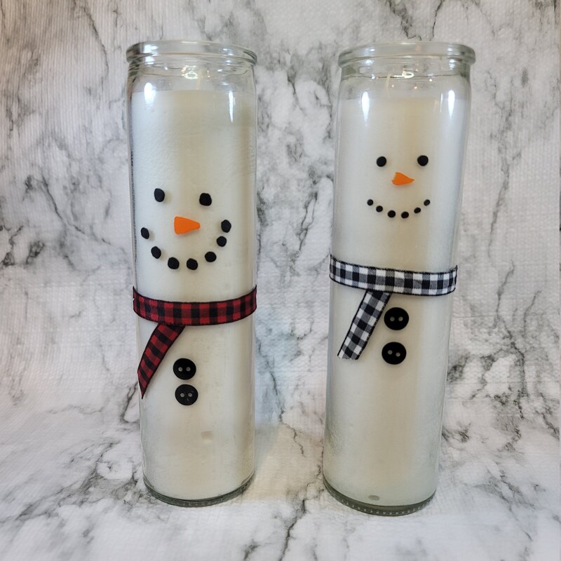 Snowman Candle - Etsy
