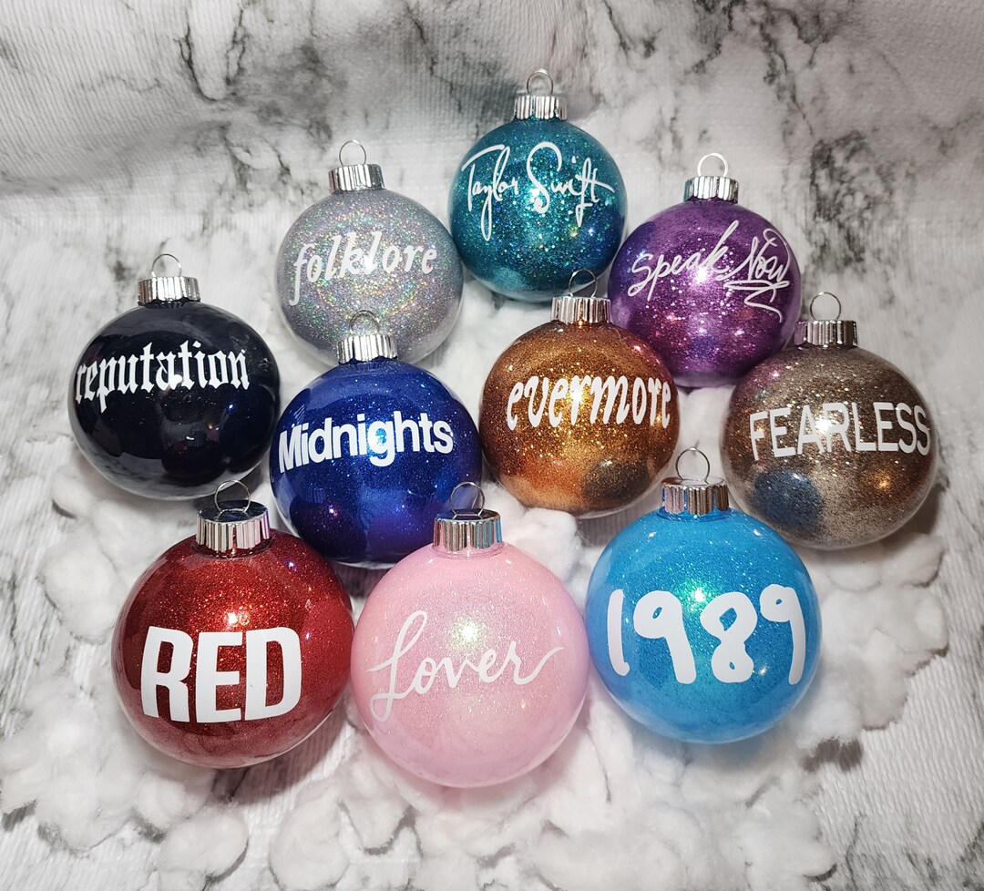Set of 10 Taylor Swift Inspired Christmas Ornaments - Etsy