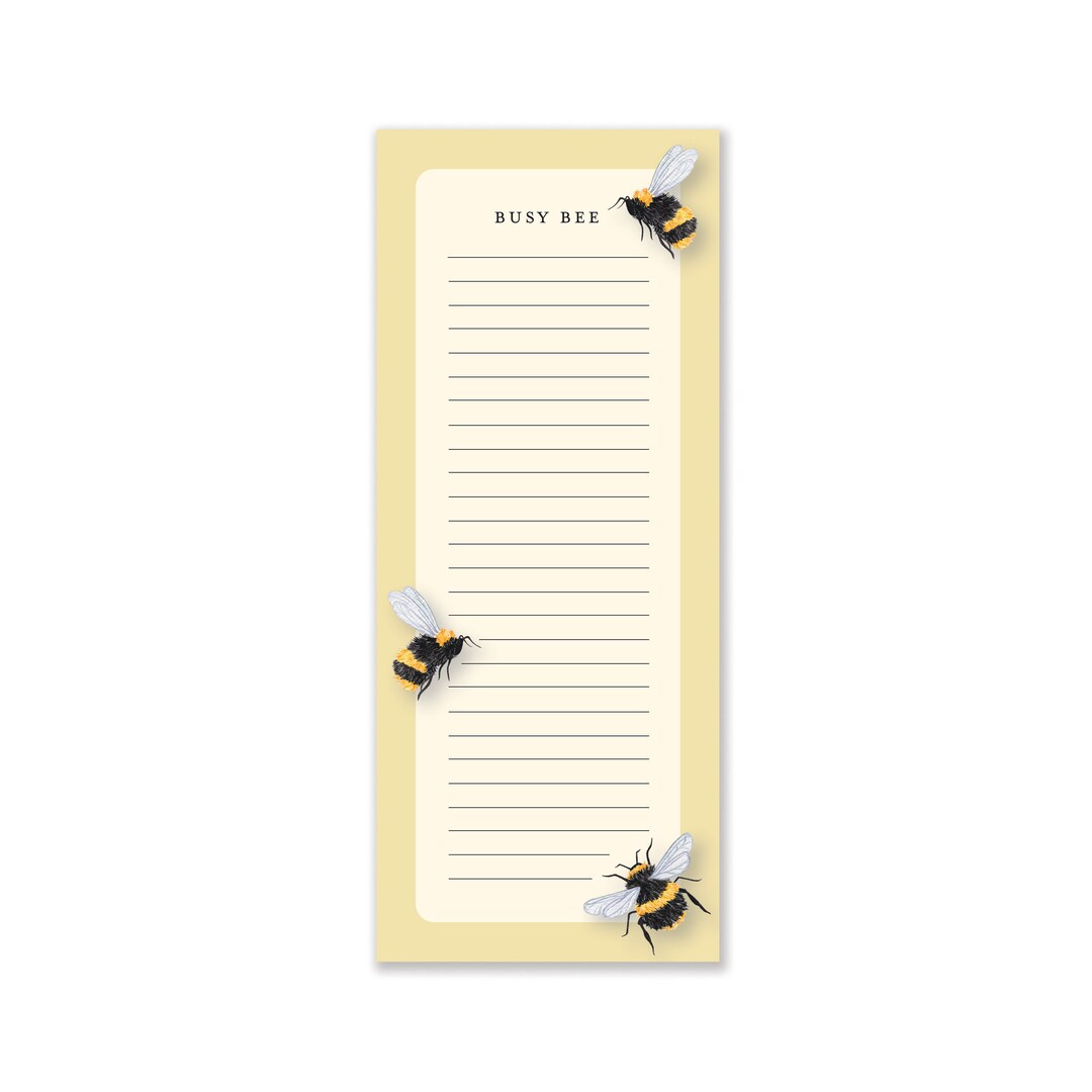Busy Bee Notepad | Bumblebee Notepad | Watercolor Bee Stationery | to ...